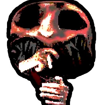 "Buckshot Roulette Cigarette Smoking" Sticker for Sale by coolartdotcom ...