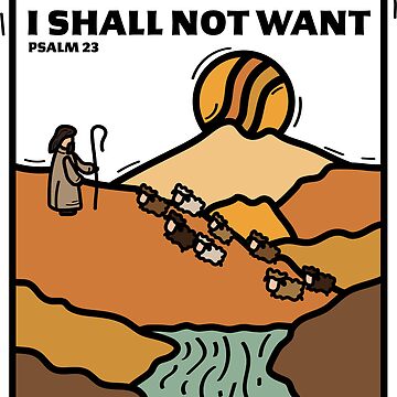 "Psalm 23 Sticker" Sticker for Sale by TPteam7 | Redbubble