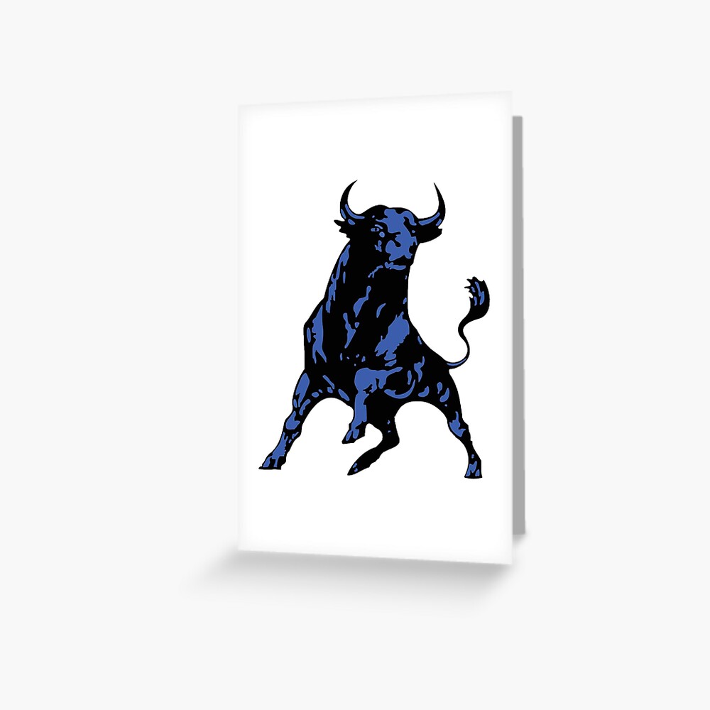 "Blue Bull" Greeting Card for Sale by Thelittlelord | Redbubble