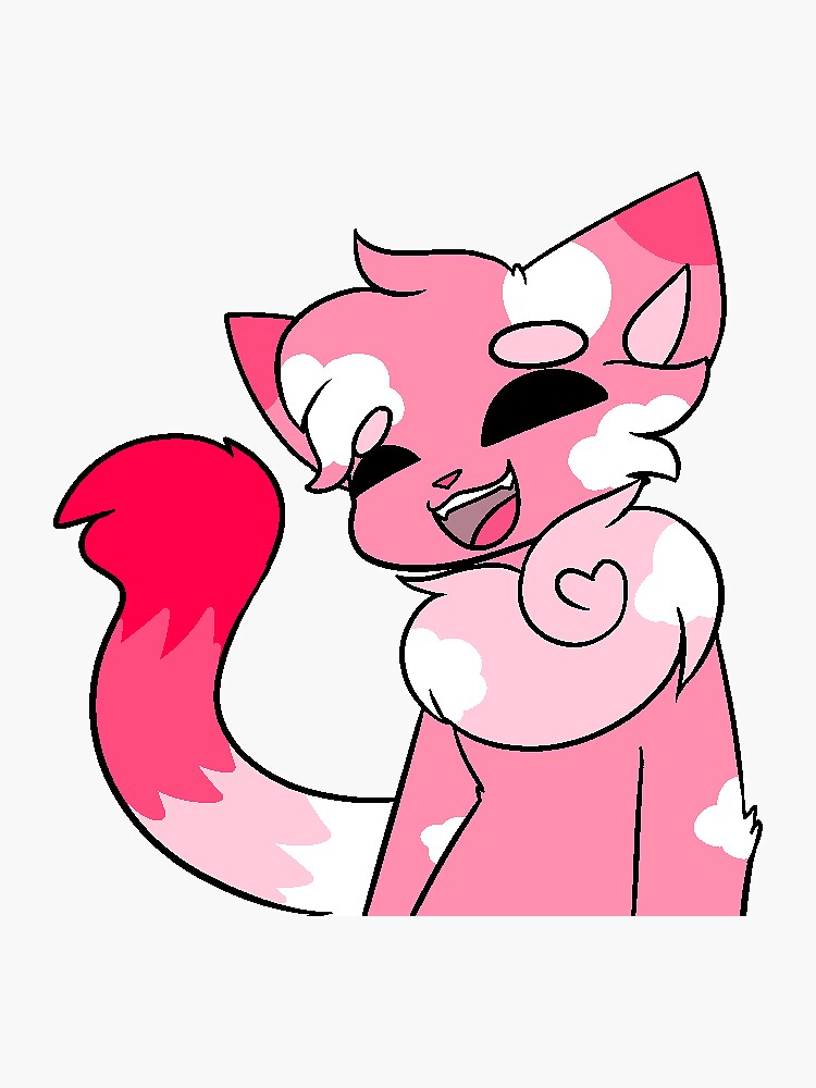 "fluffen" Sticker for Sale by kittydogcrystal | Redbubble