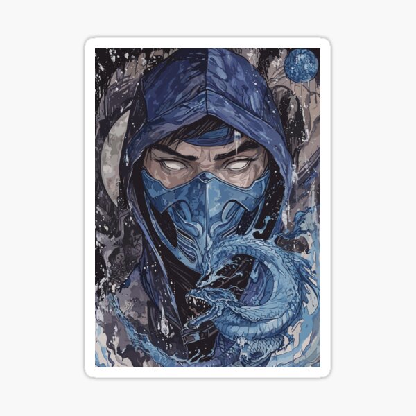 "Sub Zero Mortal Kombat Fanart" Sticker for Sale by universepod | Redbubble