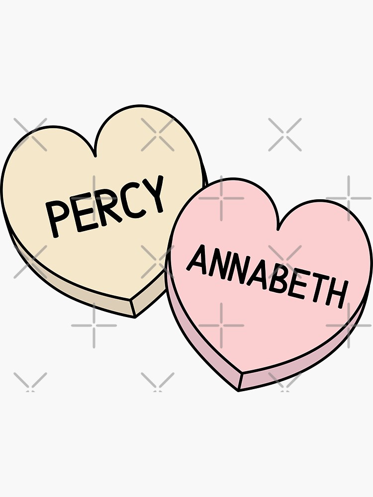 "Percy Jackson - Percabeth Candy Hearts" Sticker for Sale by humnoo ...