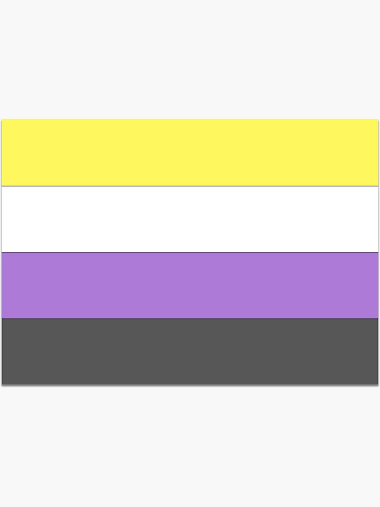 "Non-Binary" Sticker for Sale by FunFlags | Redbubble