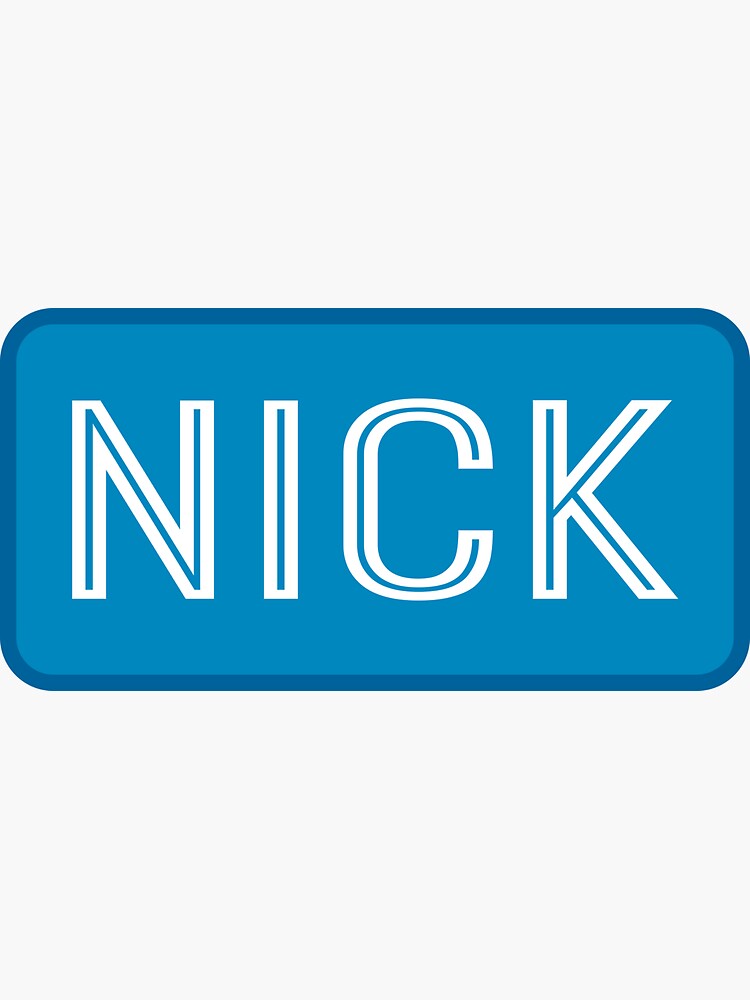 "Nick Name" Sticker for Sale by jeallan | Redbubble