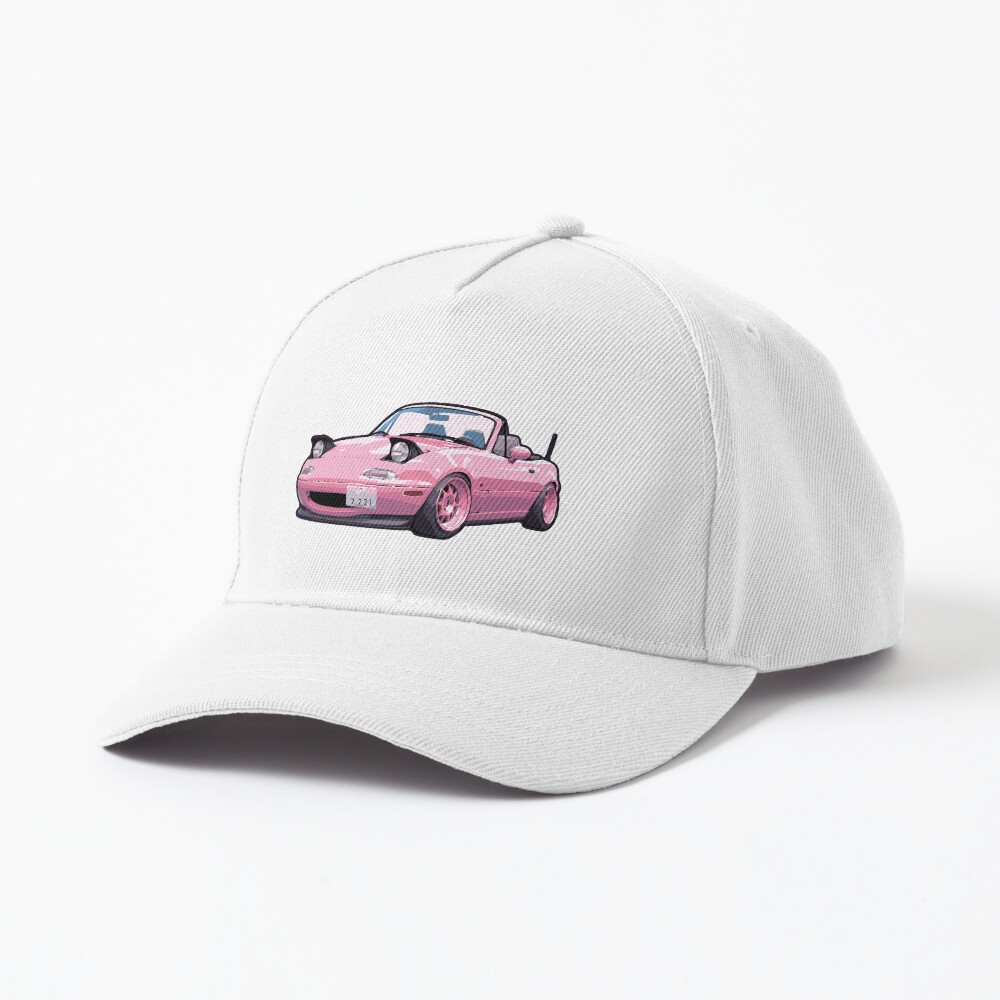 "Cute Pink Miata Smiling Happy Pop Up Lights" Sticker for Sale by ...