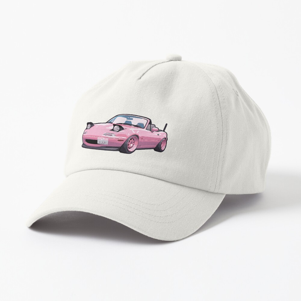 "Cute Pink Miata Smiling Happy Pop Up Lights" Sticker for Sale by ...