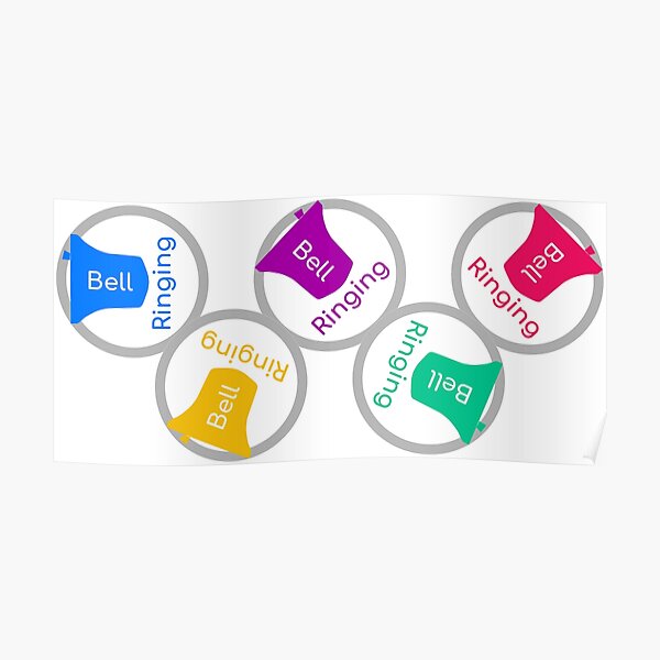 "Bell Ringing - Multi" Poster for Sale by SuzySuperlative | Redbubble