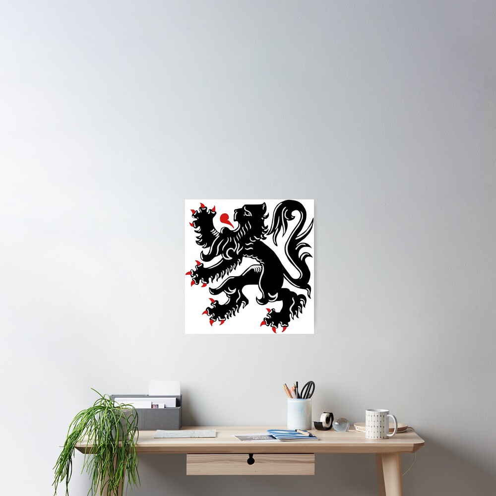 "The Flemish Lion - De Vlaamse Leeuw - Flanders " Poster for Sale by ...