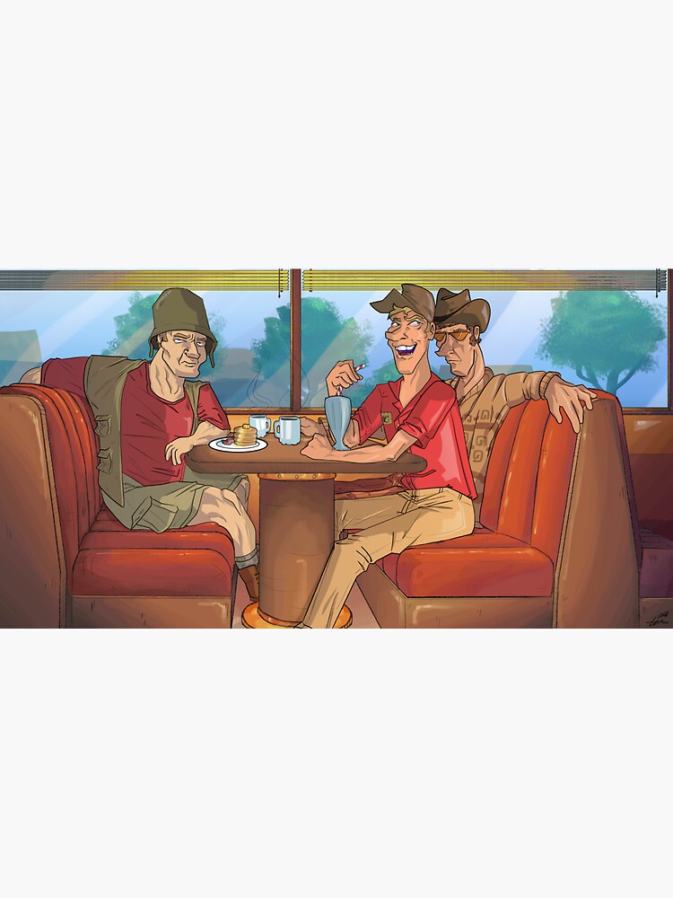 "team fortress 2 diner scene" Sticker for Sale by BoshiMan | Redbubble
