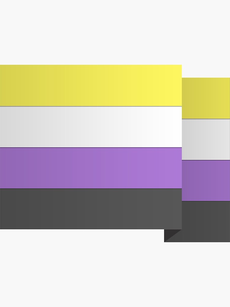 "Non-Binary" Sticker by FunFlags | Redbubble