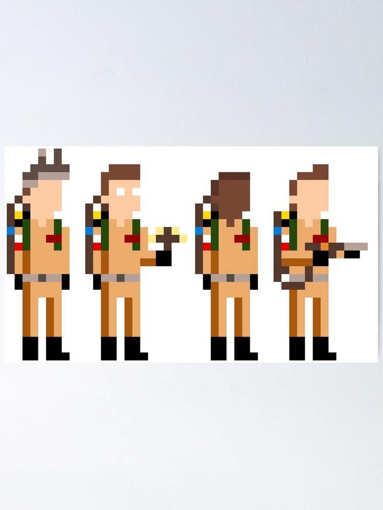 "Ghostbusters Pixel Art" Poster by Crampsy | Redbubble