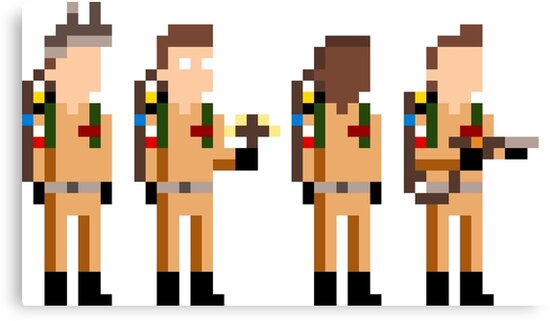 "Ghostbusters Pixel Art" Canvas Prints by Scammell Design | Redbubble