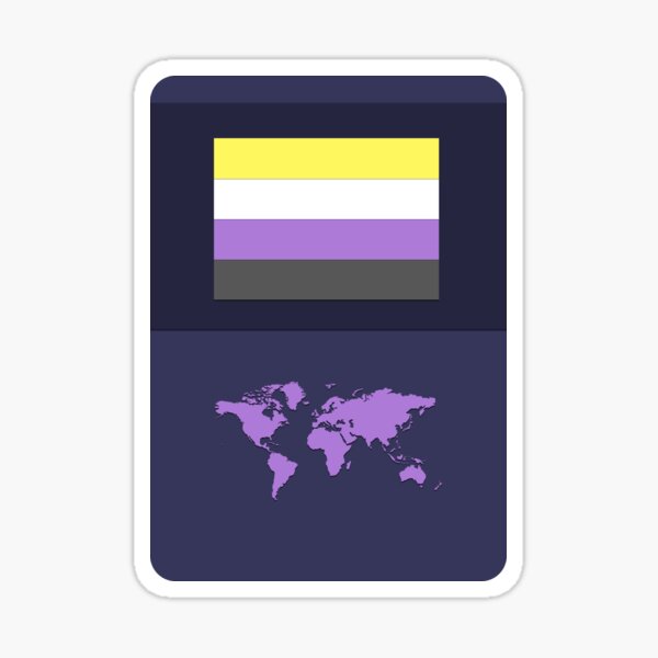 "Non-Binary" Sticker for Sale by FunFlags | Redbubble