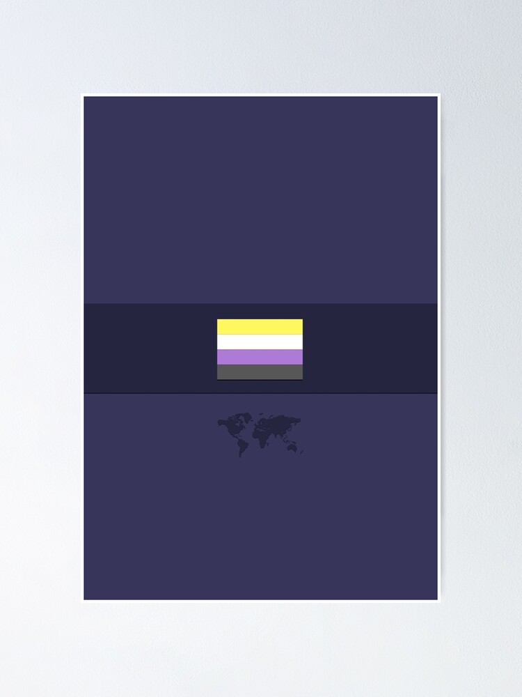 "Non-Binary" Poster by FunFlags | Redbubble