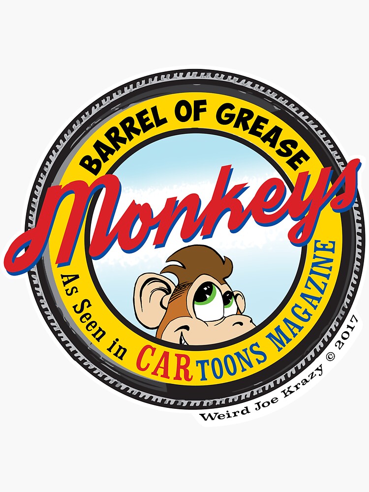 "Grease Monkey Retro Tire Logo" Sticker for Sale by Joe5art | Redbubble