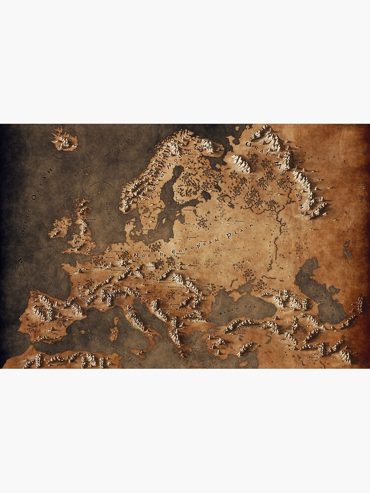 "Map of Europe - Fantasy Theme" Poster by callumogden | Redbubble