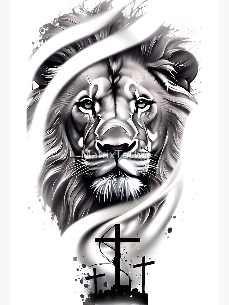 "Lion Tattoo" Art Print for Sale by MatrixTattoo | Redbubble