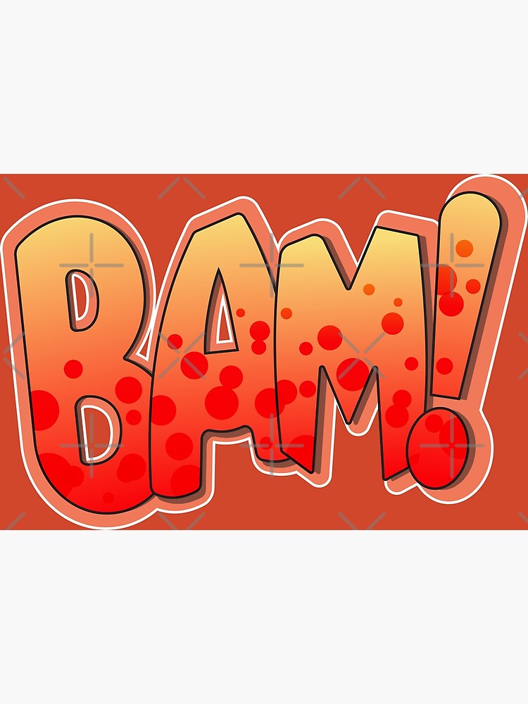 "Classic Comic Font Bam" Poster for Sale by Charcoalart | Redbubble