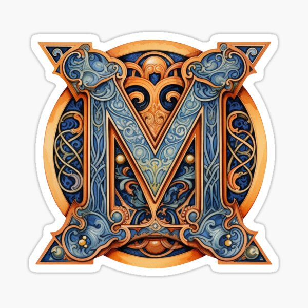 "Celtic Letter M" Sticker for Sale by FineArtsPro | Redbubble