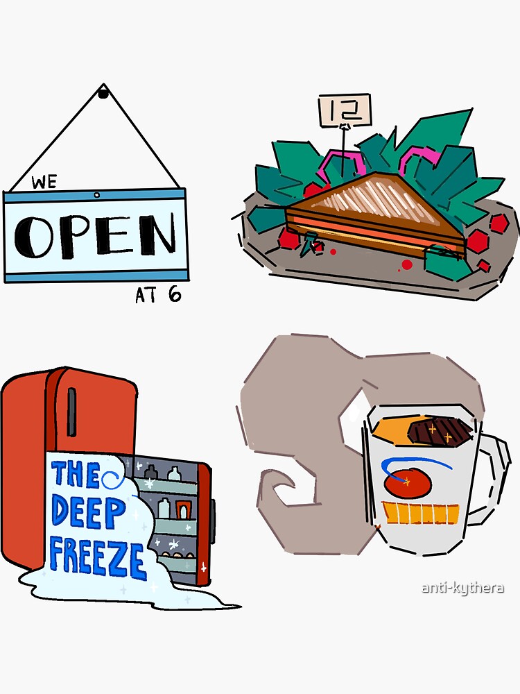 "midnight burger" Sticker for Sale by anti-kythera | Redbubble