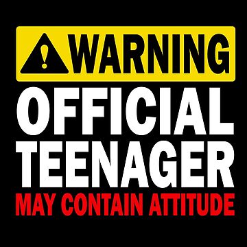 "13 Years Old Official Teenager Warning Teens 13th Birthday" Sticker ...