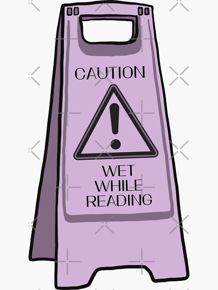 "Spicy Book Caution Sign Sticker" Sticker for Sale by cassandra823 ...