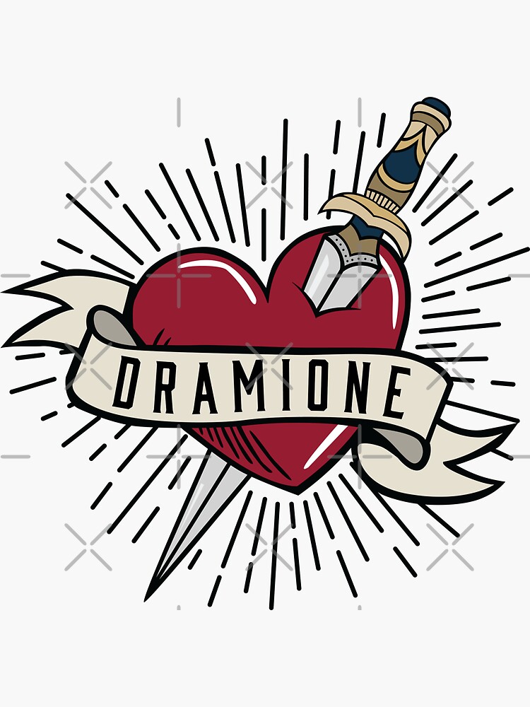 "Dramione - Heart and Dagger - Vintage Tattoo Style - Enemies to Lovers ...