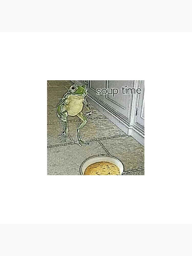 "Soup Time Frog Meme" Floor Pillow for Sale by sp00kem | Redbubble