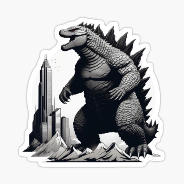 "godzilla minus one" Sticker for Sale by ascendiatee | Redbubble