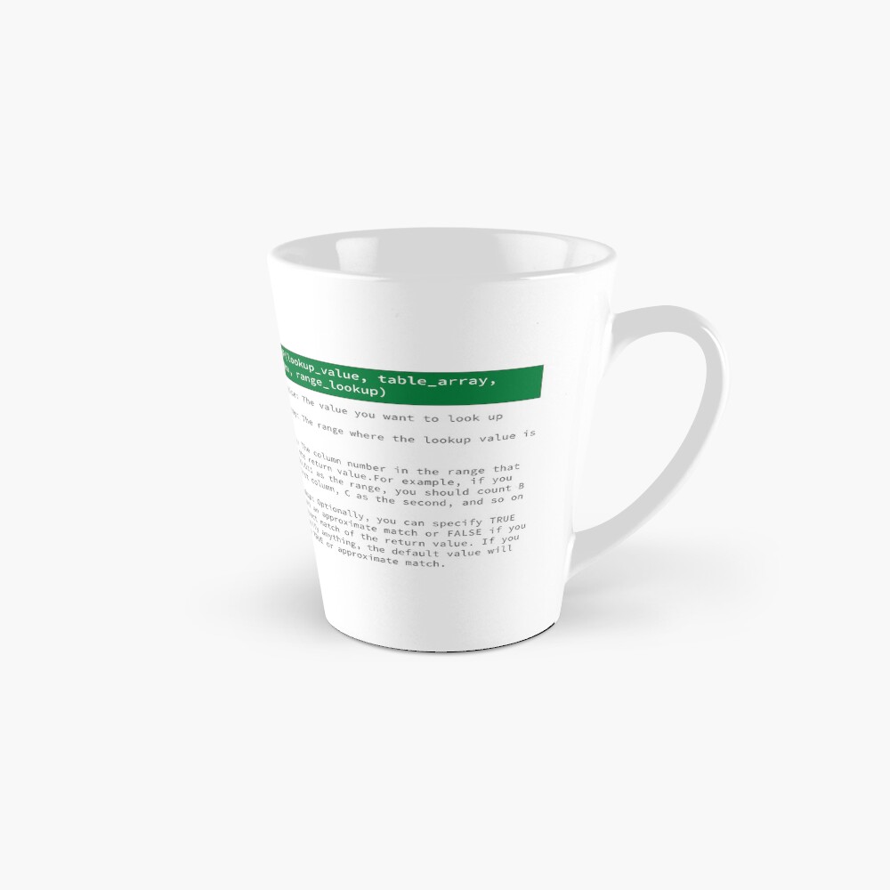 "excel vlookup cheat sheet" Sticker for Sale by epoliveira | Redbubble