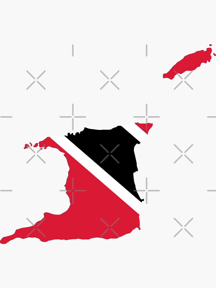 "Flag Map of Trinidad and Tobago" Sticker for Sale by feether-store ...