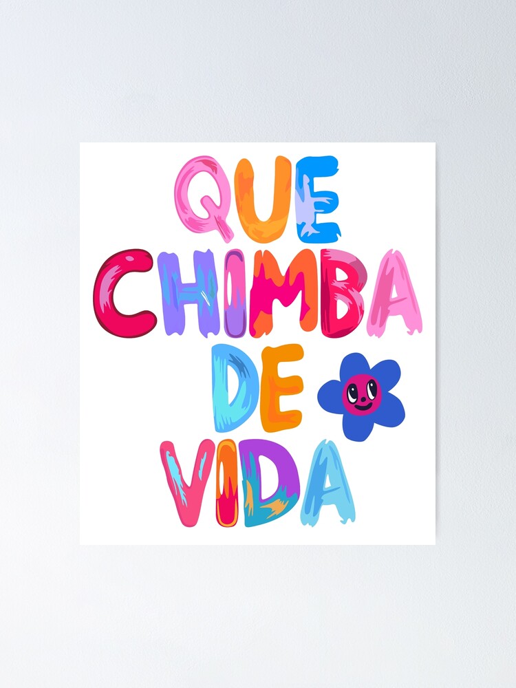 "KarolG Que Chimba De Vida Colorful Text Design" Poster for Sale by ...
