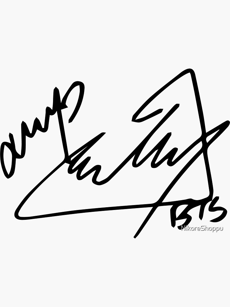 Sticker « BTS Signature de Jimin », par NikoreShoppu | Redbubble