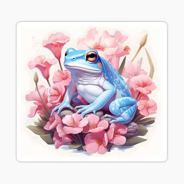 "Subtle Trans Pride Frog And Flowers" Sticker for Sale by ...