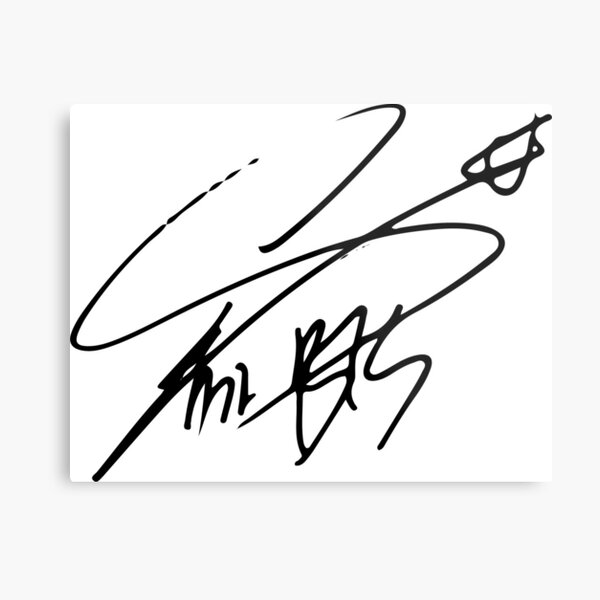 "BTS Signature of Suga" Metal Print by NikoreShoppu | Redbubble