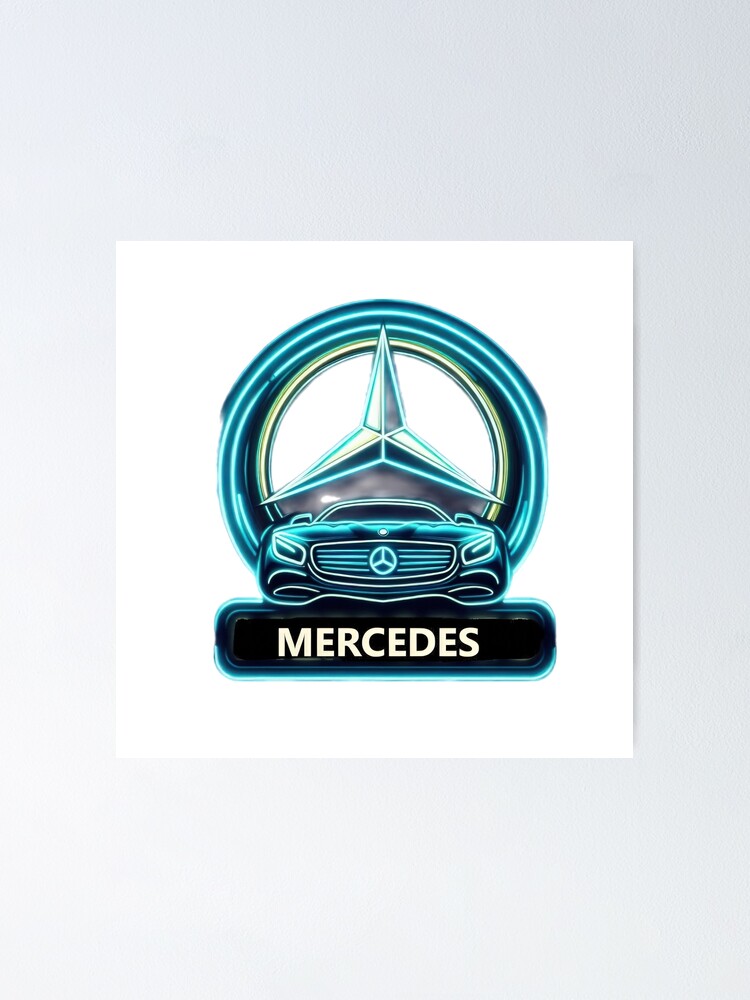 "Copy of Mercedes logo benz wallpaper" Poster for Sale by Expressions ...
