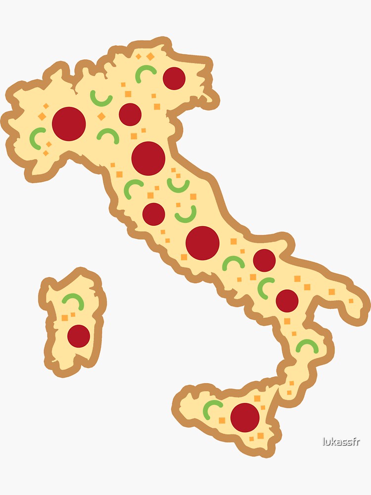 "Italy Map Pizza" Sticker for Sale by lukassfr | Redbubble