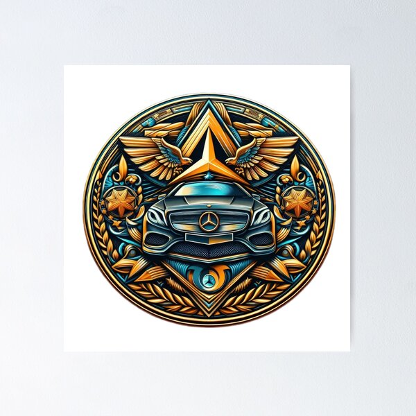 "Mercedes logo benz wallpaper" Poster for Sale by Expressions-Sel ...