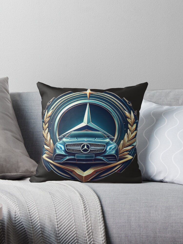 Kissen for Sale mit Mercedes Logo Benz Tapetenlogo von Expressions Sel Redbubble