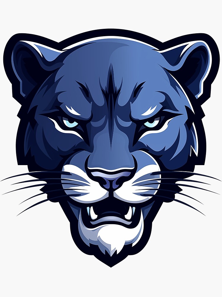 "Blue Puma logo" Sticker by ganznice | Redbubble