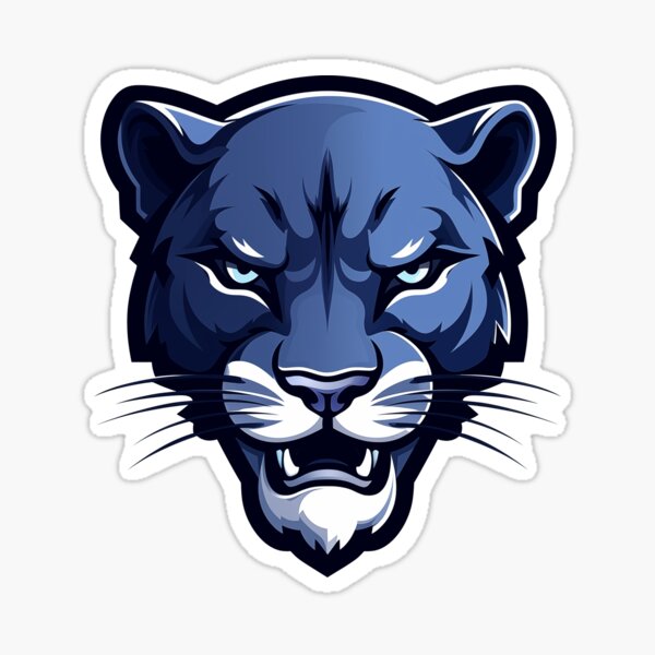 "Blue Puma logo" Sticker by ganznice | Redbubble