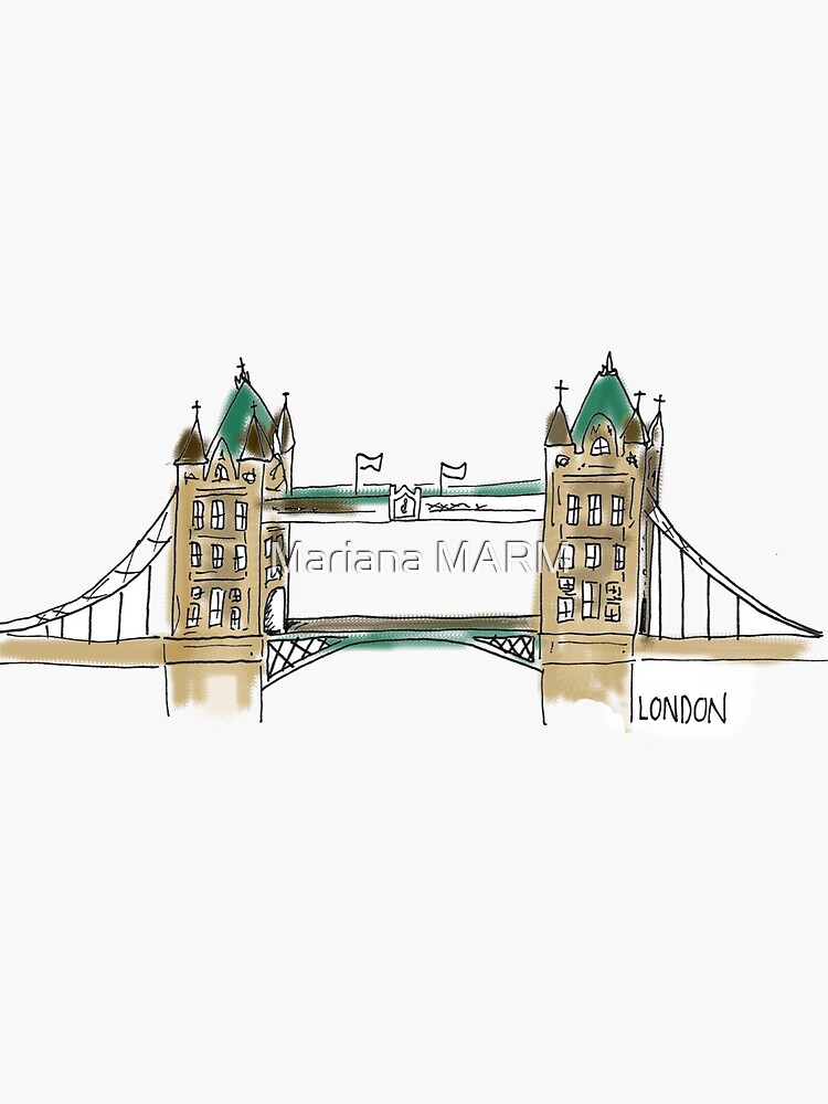 "London Bridge" Sticker for Sale by Marianaramirez | Redbubble