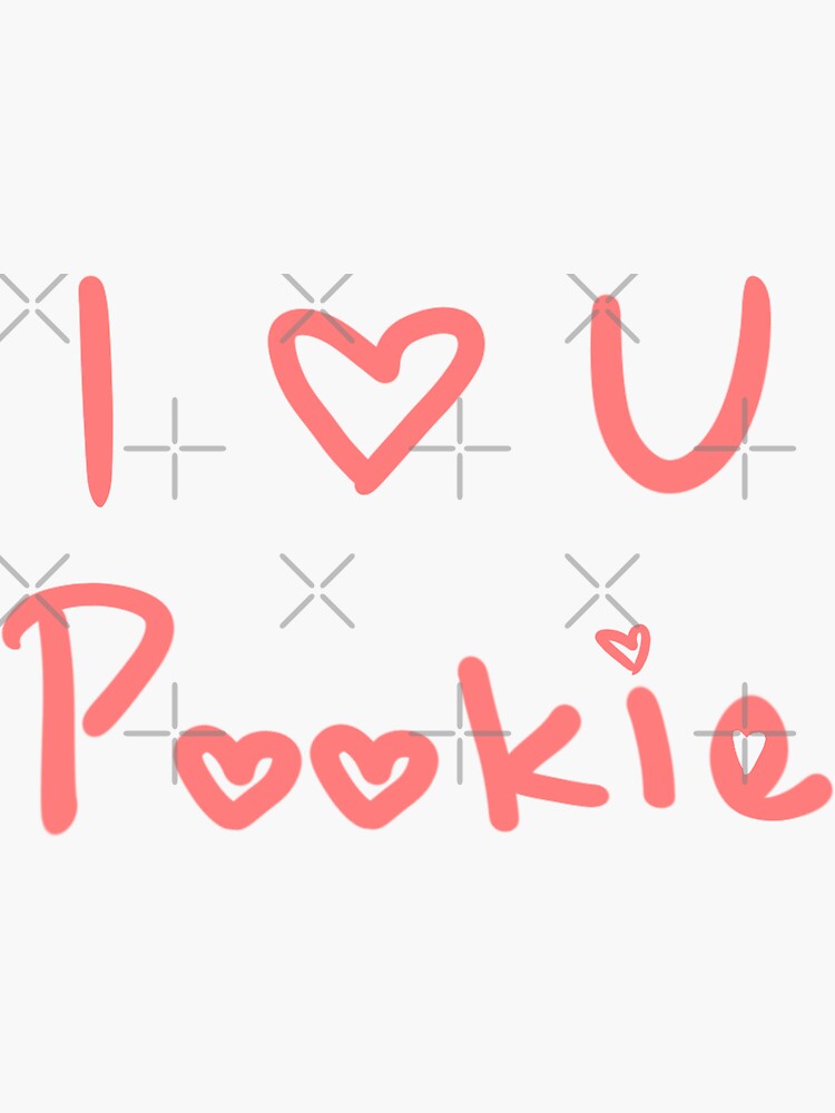 "I love you pookie" Sticker for Sale by sshalmii | Redbubble
