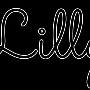 "Writing Lilly Name Label (Black)" Sticker for Sale by NormadWorld ...