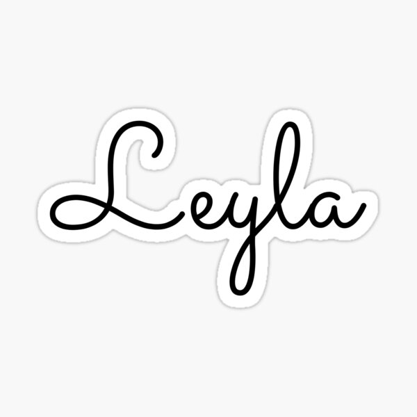 "Writing Leyla Name Label (Black)" Sticker for Sale by NormadWorld ...