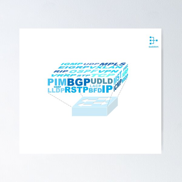 "Network Switch Protocols" Poster for Sale by geekshirt-io | Redbubble