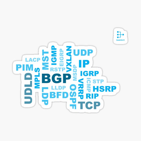 "Network Protocol Collage - Blue Colors" Sticker for Sale by geekshirt ...