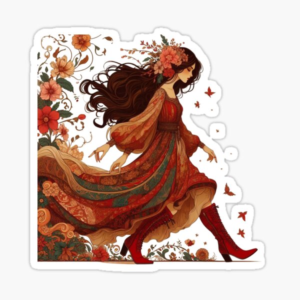 "gypsy woman" Sticker for Sale by Bahar Bayram | Redbubble