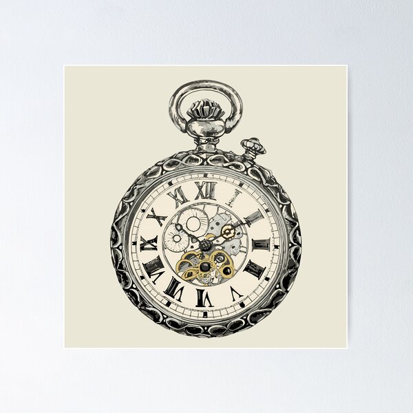 "A classic pocket watch" Poster for Sale by design-you-love | Redbubble