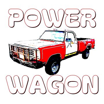 "Power Wagon Pickup Truck, Vintage Pick Up Truck, Retro Truck" Sticker ...